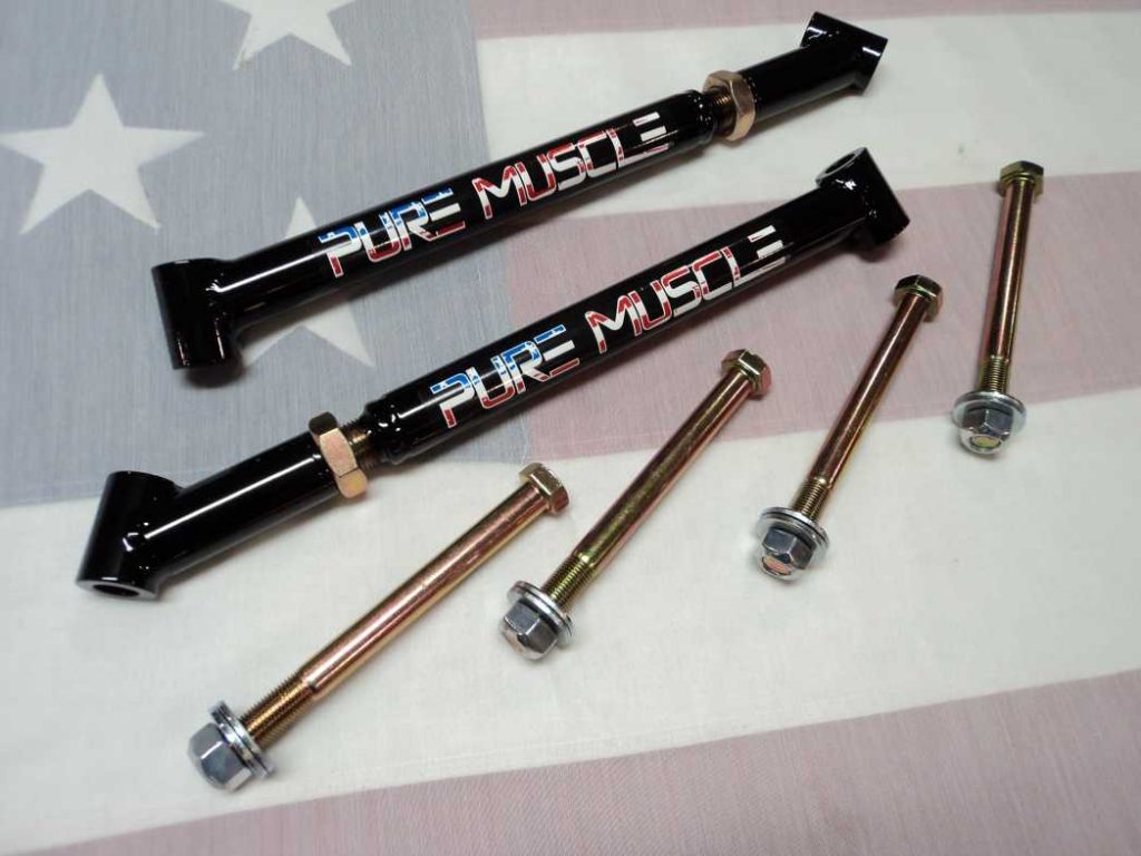 1965-1970 PONTIAC ADJUSTABLE TRAILING ARM MOUNT BRACES | pmtfabrication.com